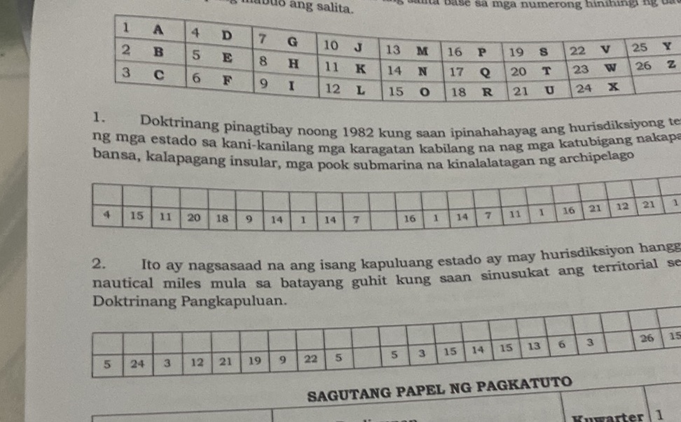 Doktrinang pinagtibay noong 1982 kung saan