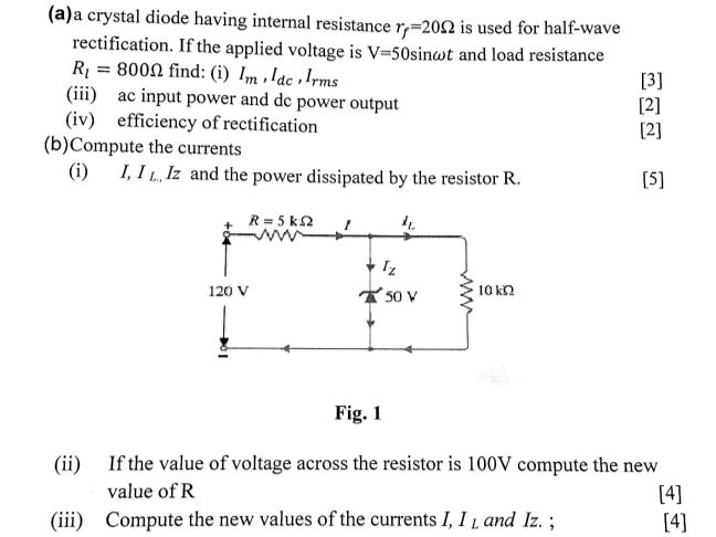 (a) a crystal diode having internal | StudyX
