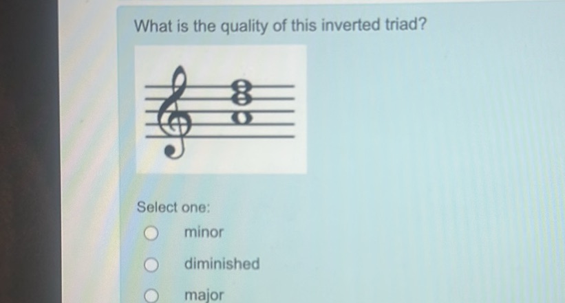 What is the quality of this inverted triad? | StudyX