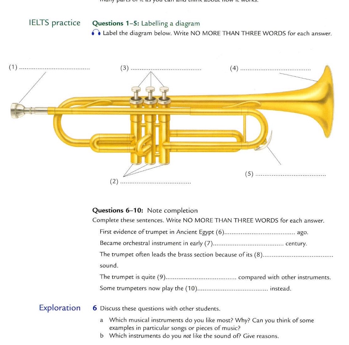 Questions 1-5: Labelling a diagram Label the | StudyX