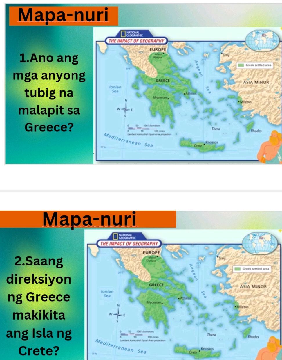 Ano ang mga anyong tubig na malapit sa