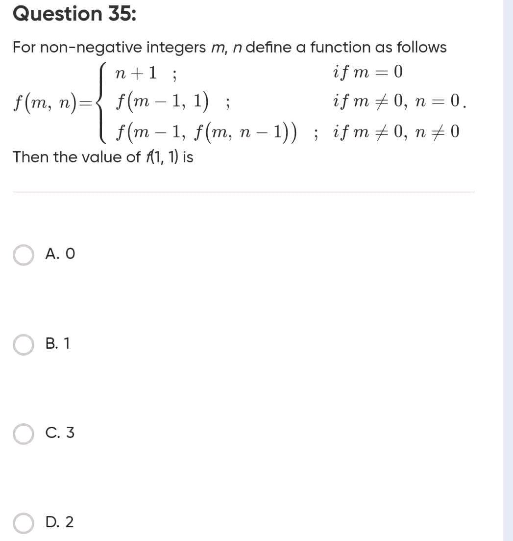 For non-negative integers $m, n$ define a | StudyX