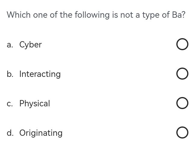 Which one of the following is not a type of