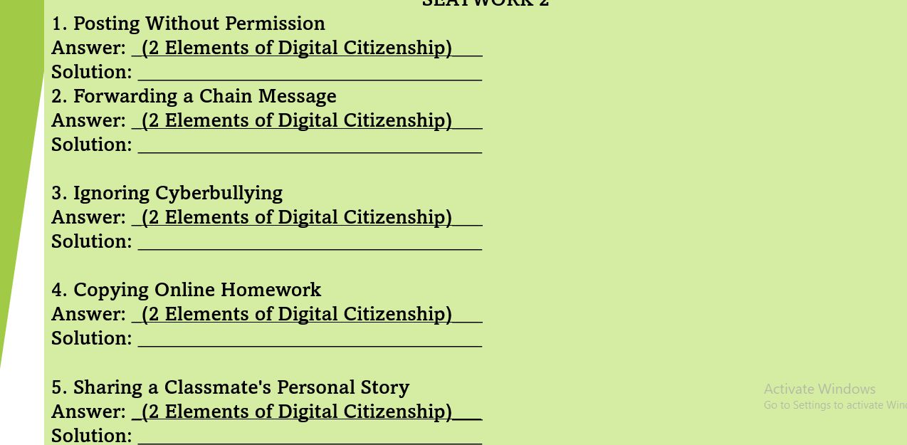 1. Posting Without Permission Answer: (2 | StudyX