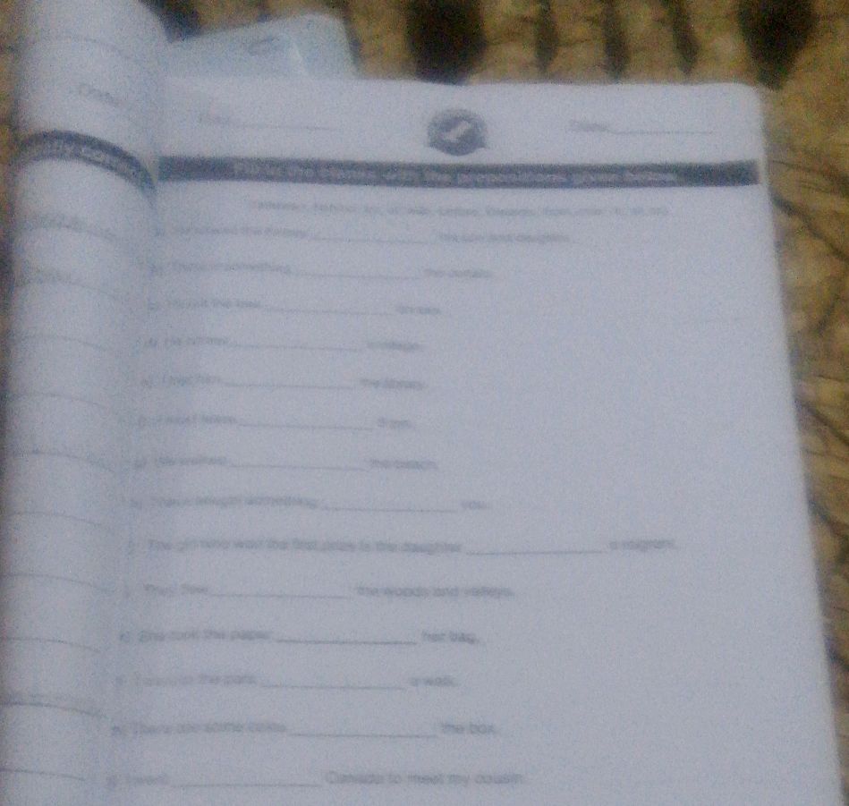 Complete the sentences, using the | StudyX