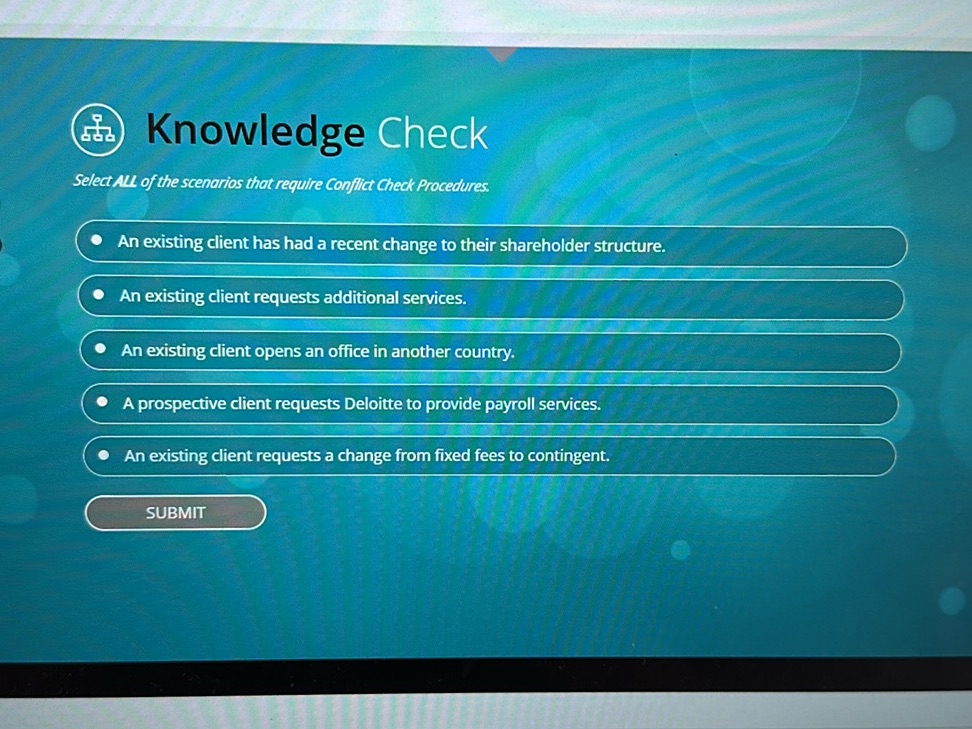 Select ALL of the scenarios that require | StudyX