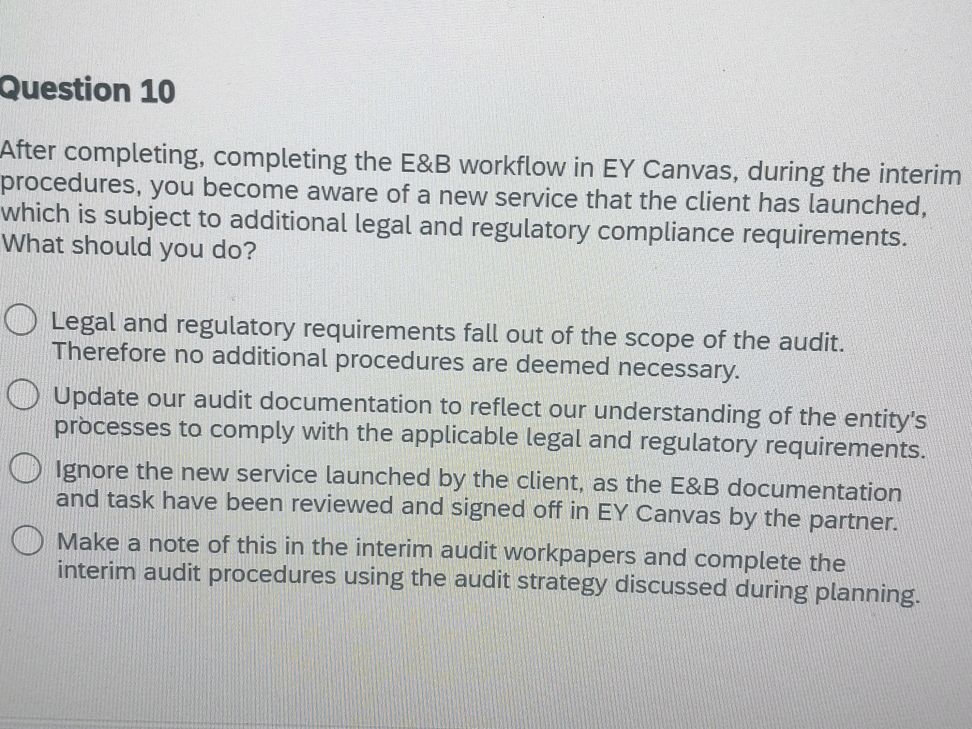 Question 10 After completing, completing | StudyX