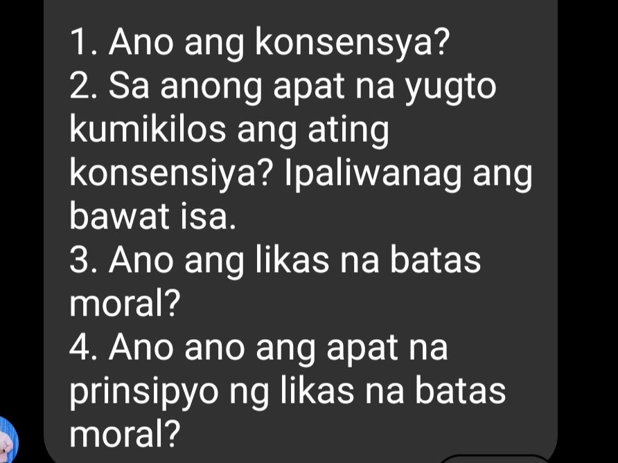Ano ang konsensya? 2. Sa anong apat na yugto