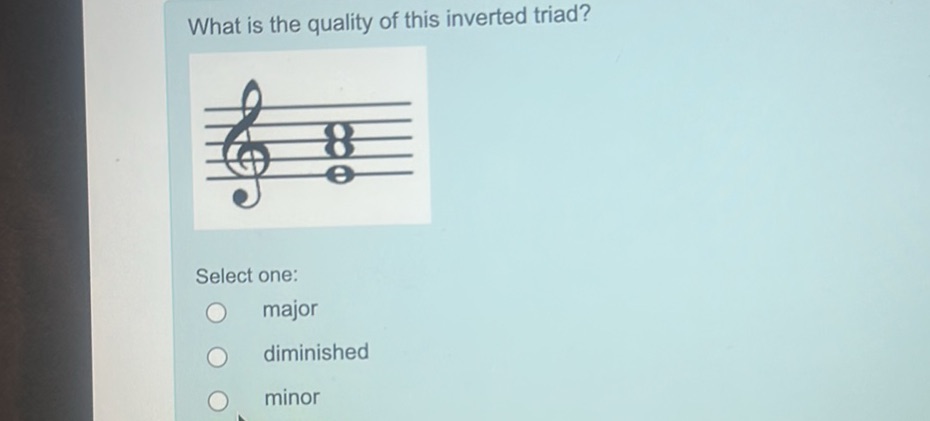What is the quality of this inverted triad?