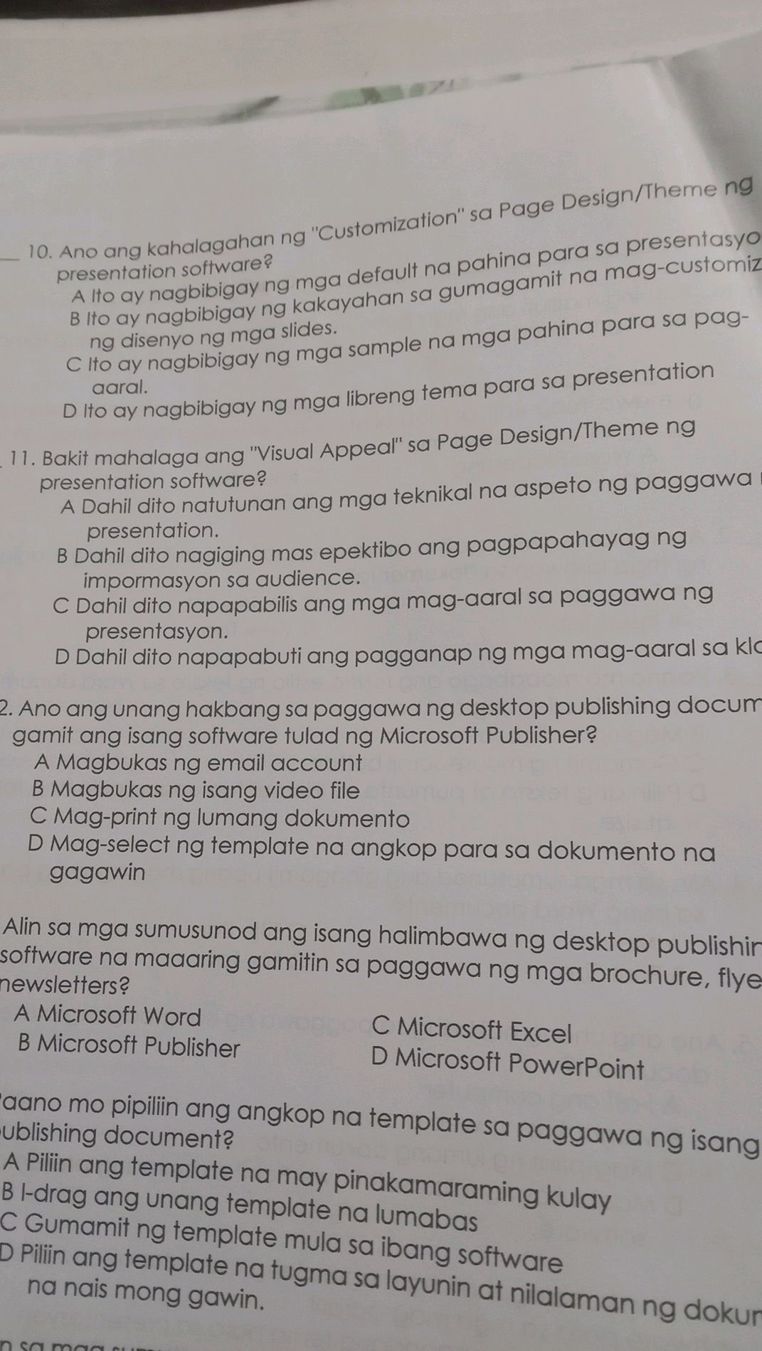 10. Ano ang kahalagahan ng "Customization" | StudyX