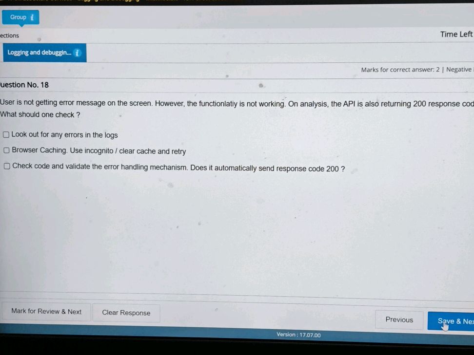 Question No. 18 User is not getting error | StudyX