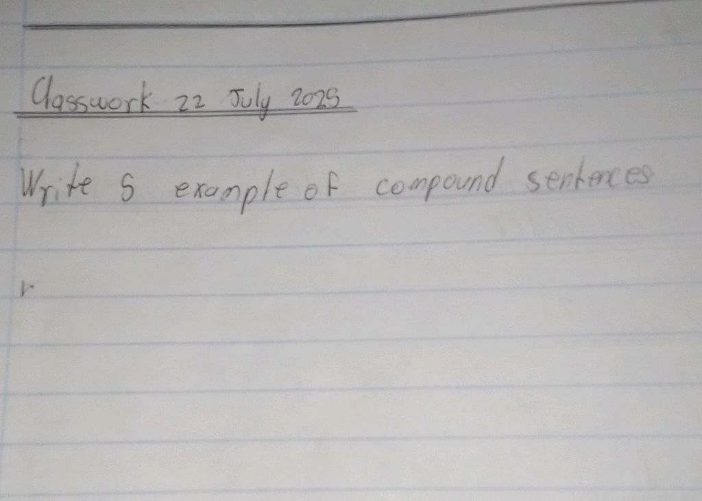 Examples of Compound Sentences