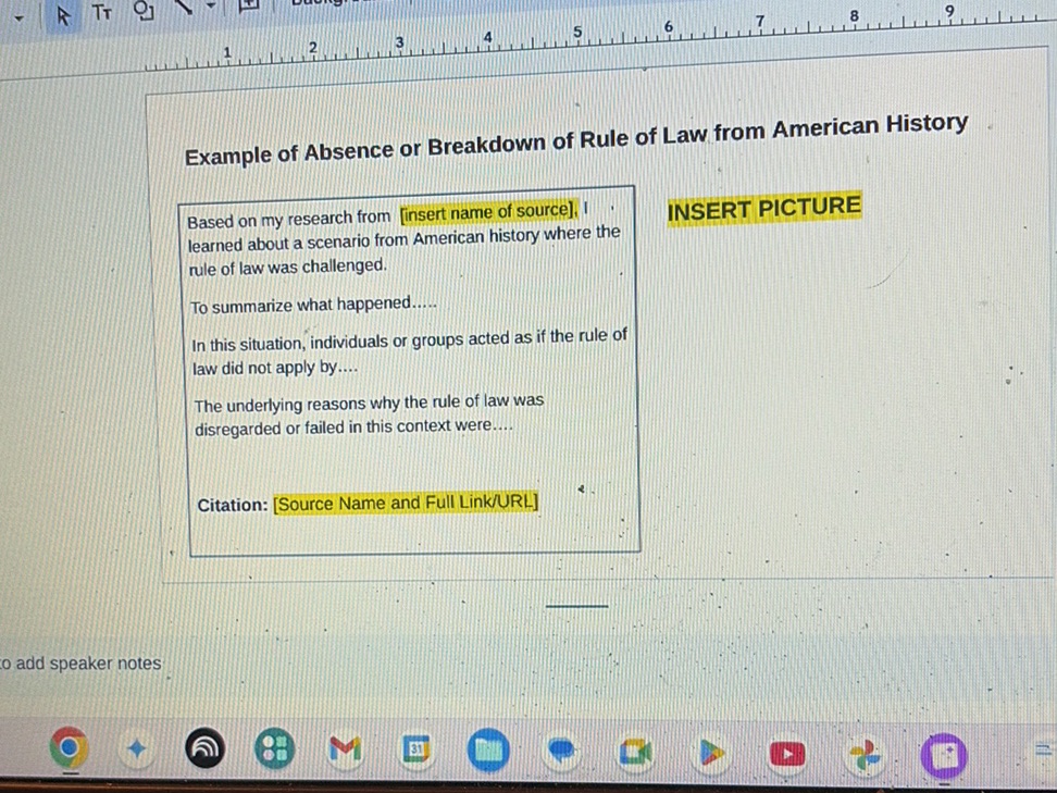 Example of Absence or Breakdown of Rule of