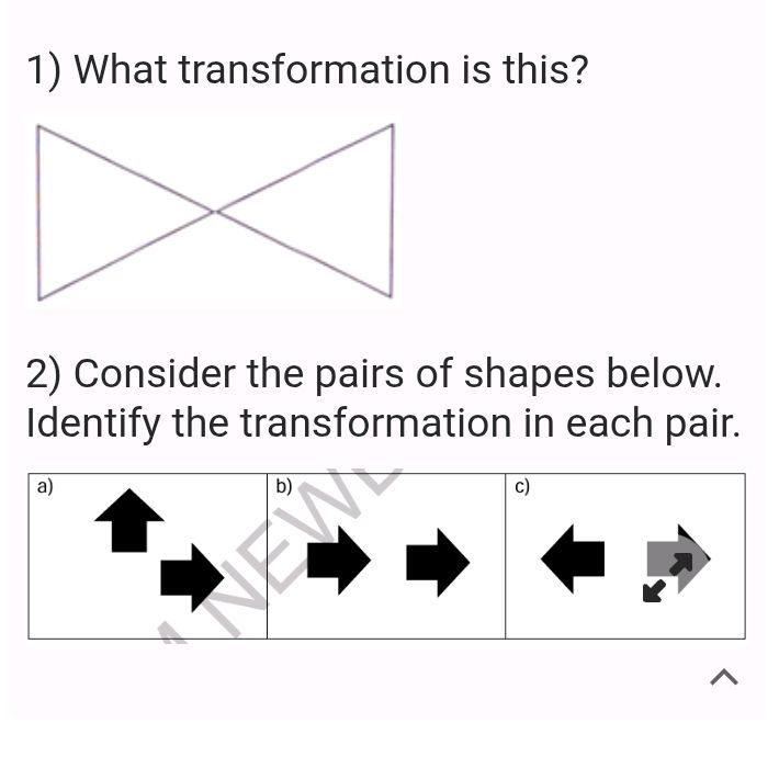1) What transformation is this? 2) Consider | StudyX
