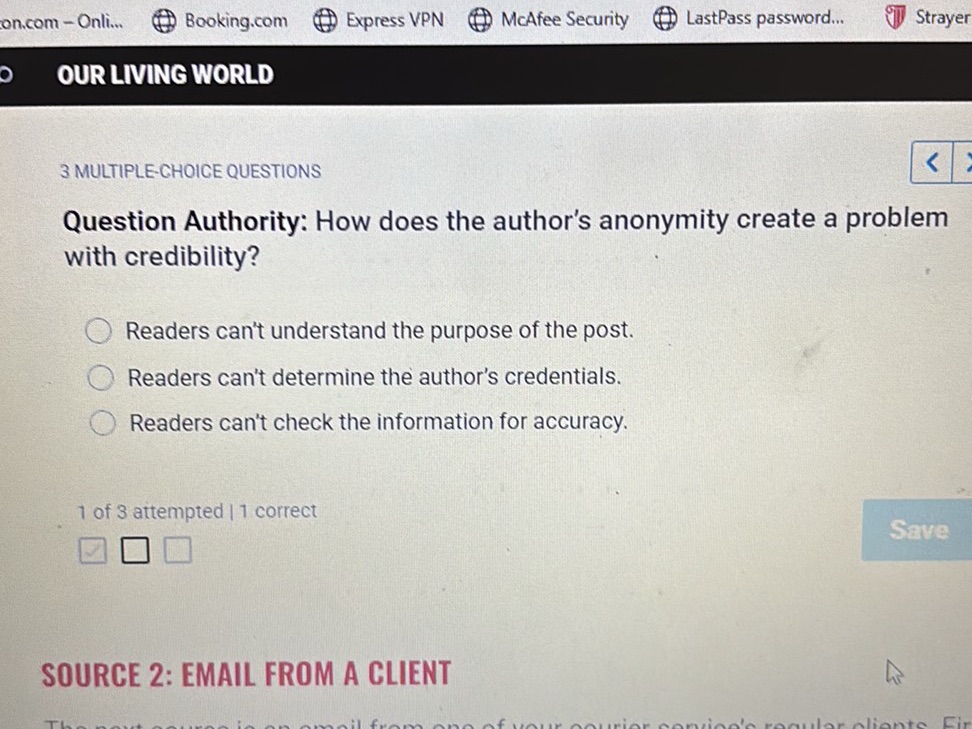 Question Authority: How does the author's | StudyX