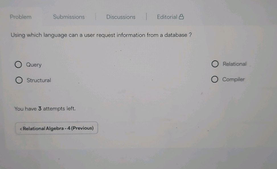 Using which language can a user request | StudyX