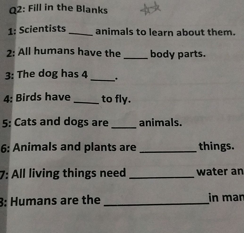 Q2: Fill in the Blanks 1: Scientists ______ | StudyX