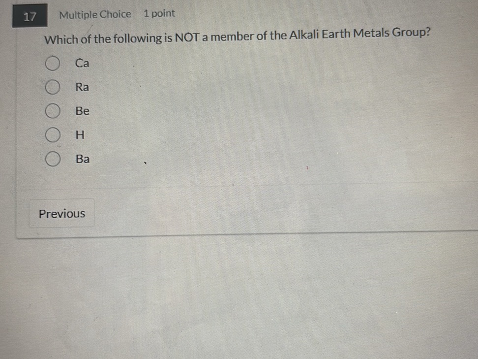 Which of the following is NOT a member of