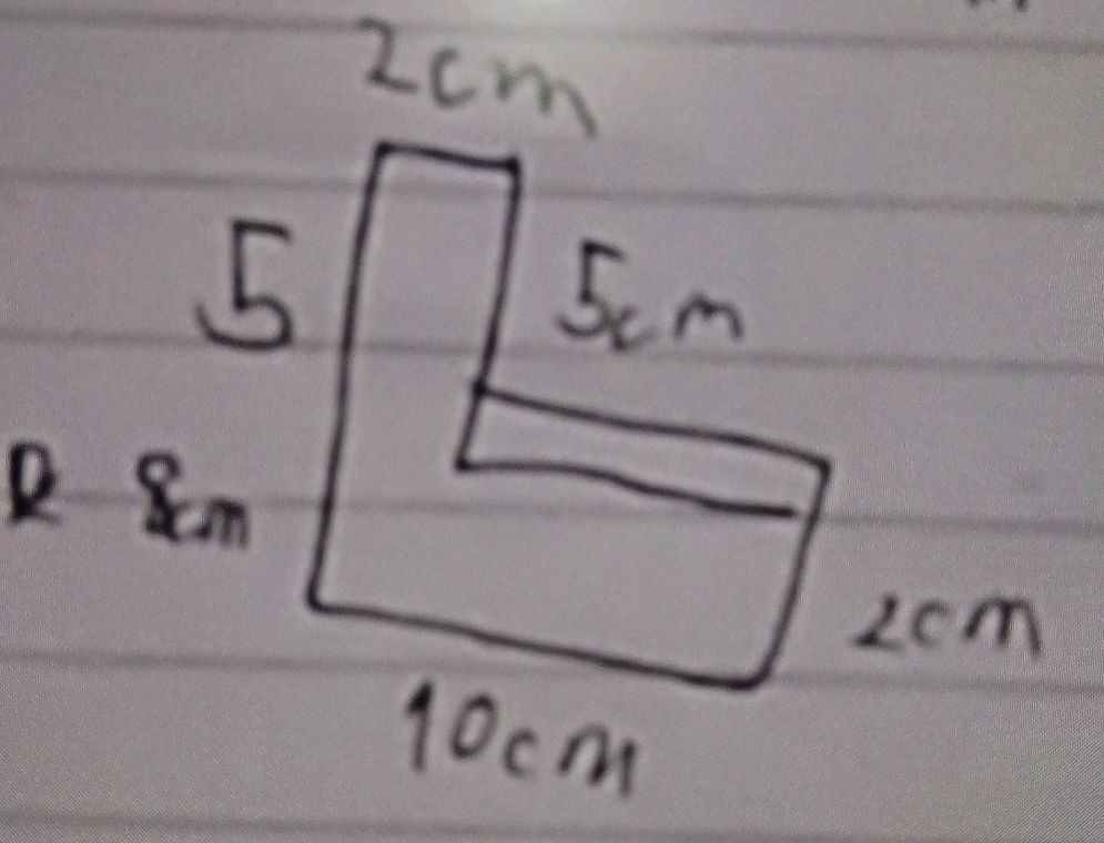 The image shows an L-shaped figure with the