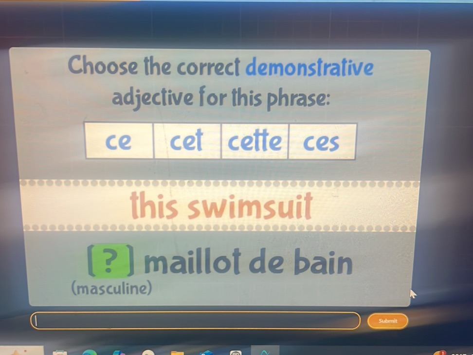 Choose the correct demonstrative adjective | StudyX