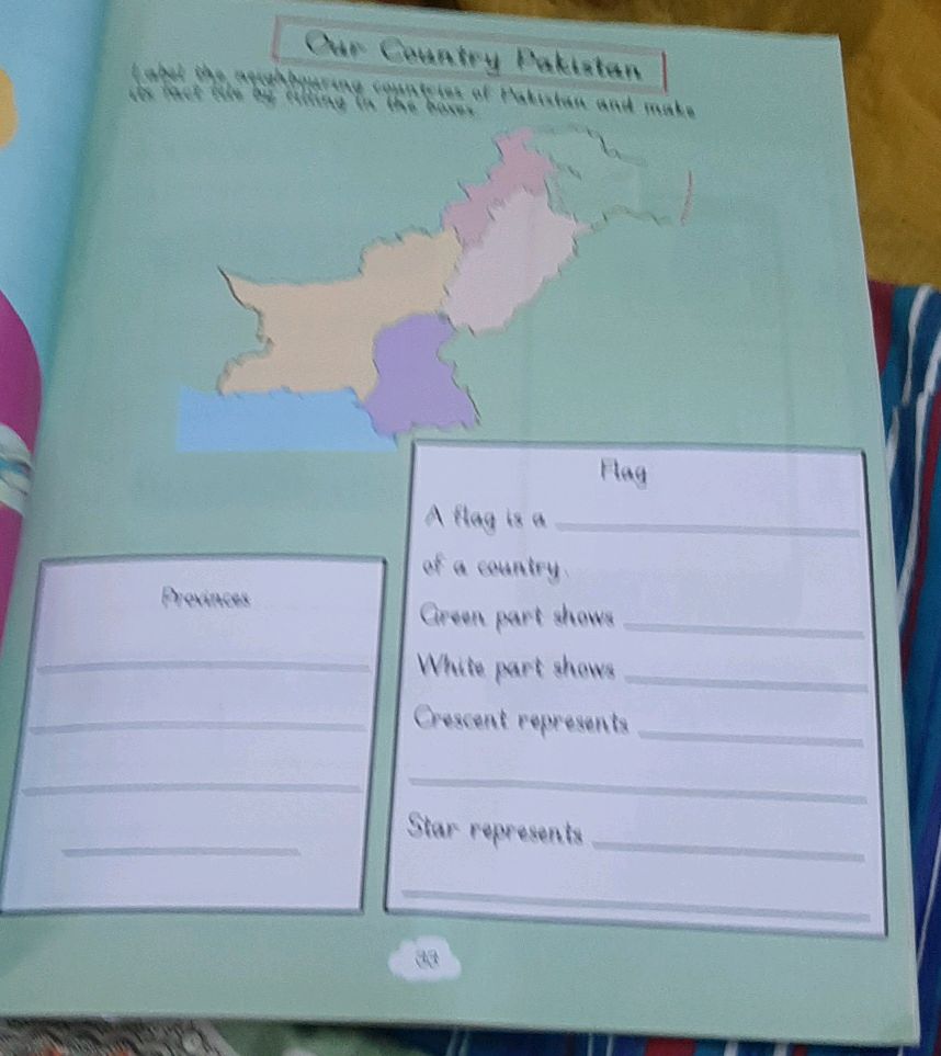 Our Country Pakistan Label the neighboring | StudyX