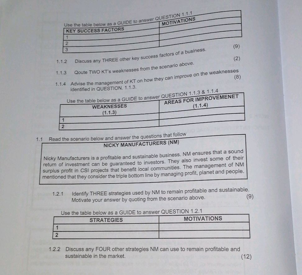 Use the table below as a GUIDE to answer | StudyX
