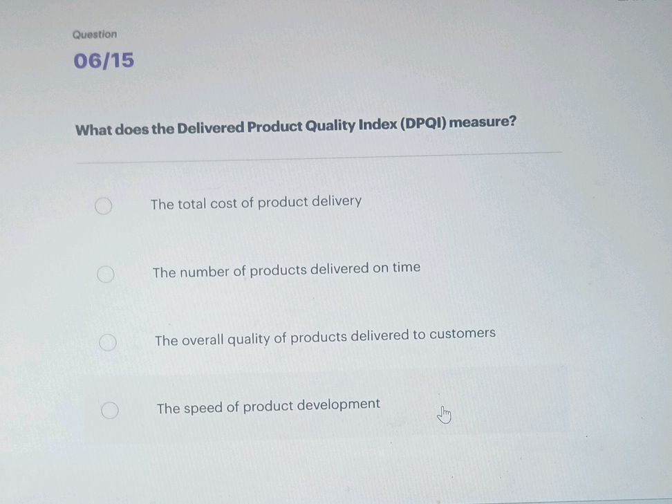 What does the Delivered Product Quality