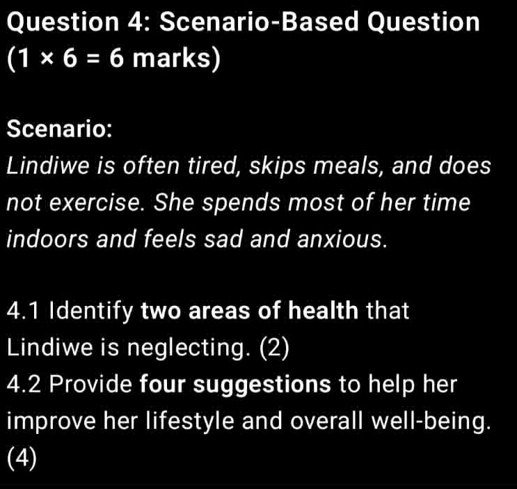 Question 4: Scenario-Based Question (1 x 6 = | StudyX