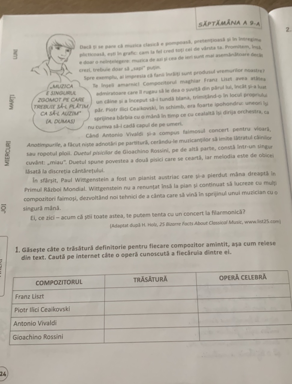 1. Găsește câte o trăsătură definitorie | StudyX