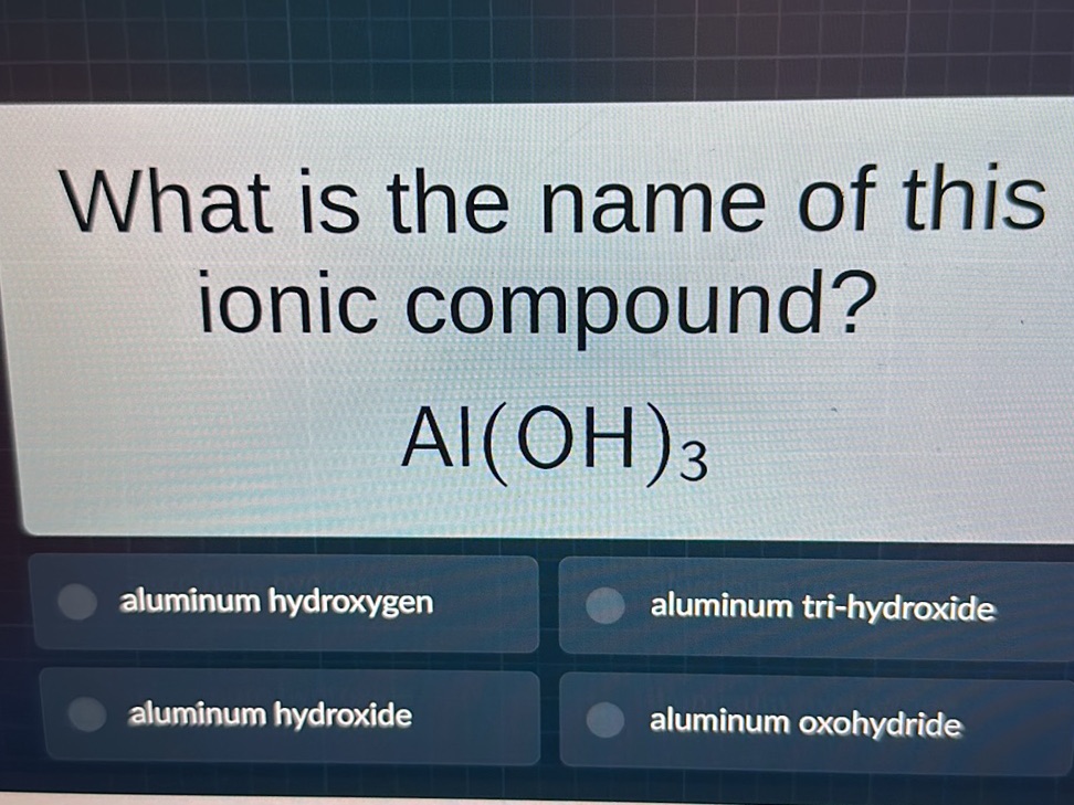 What is the name of this ionic compound? $ | StudyX