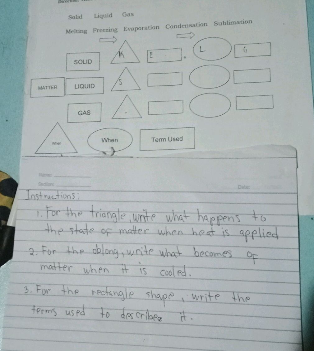 Instructions: 1. For the triangle, write | StudyX