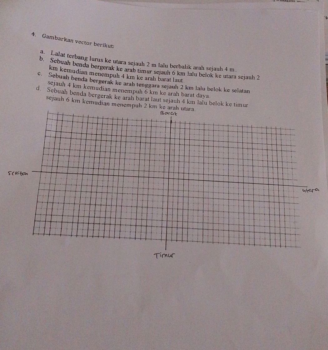4. Gambarkan vector berikut: a. Lalat | StudyX