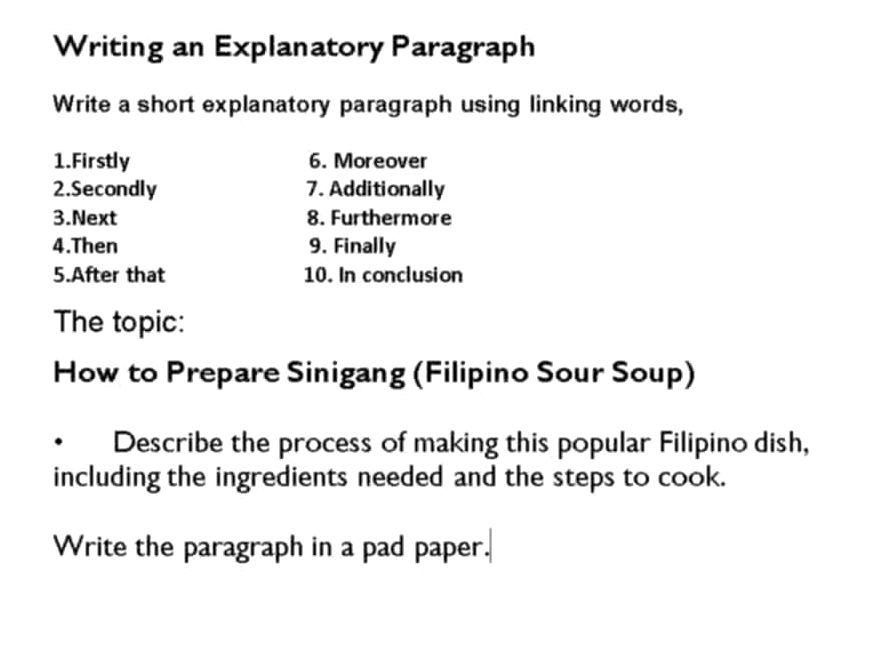 Write a short explanatory paragraph using | StudyX