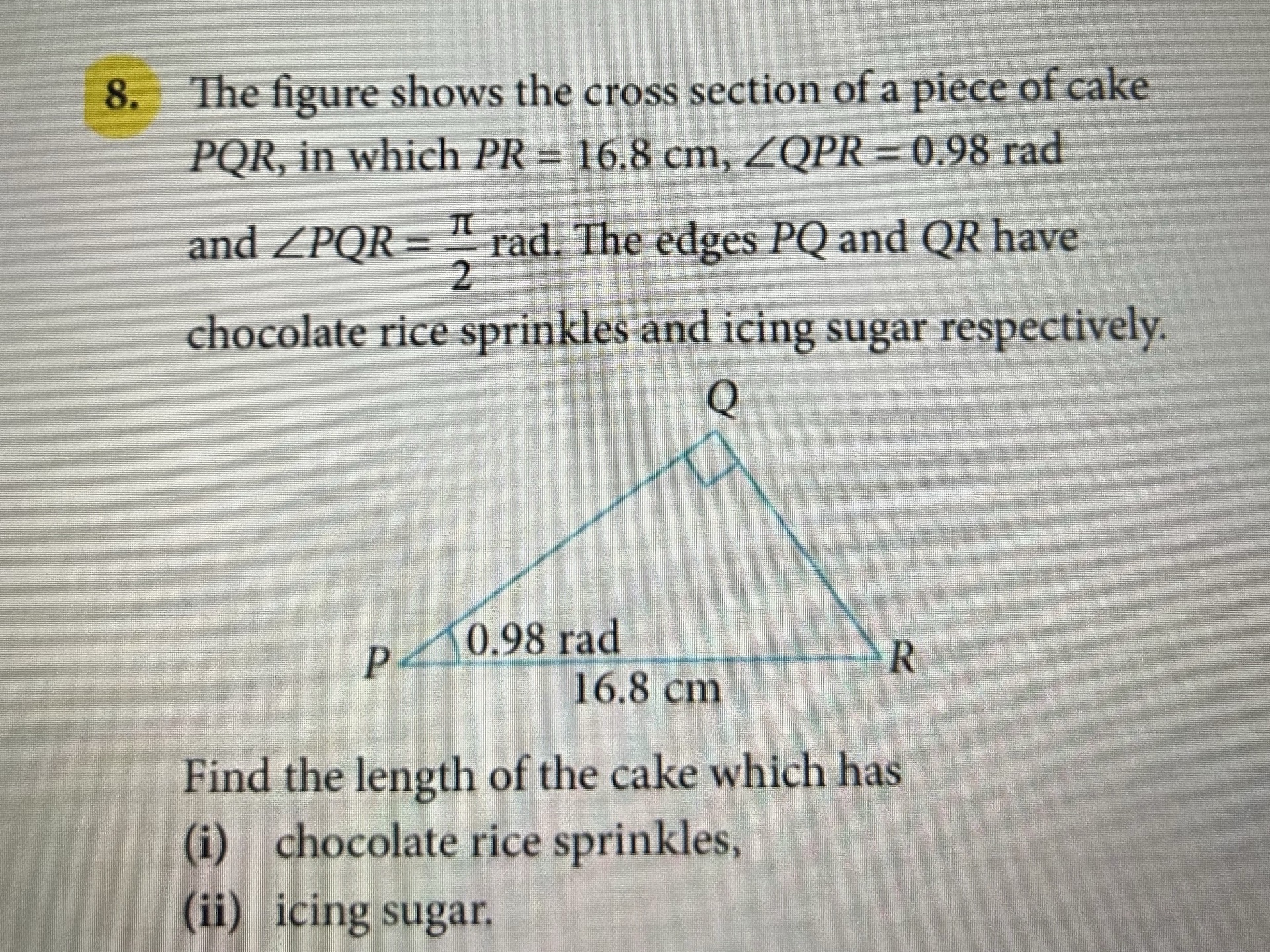 The figure shows the cross section of a | StudyX