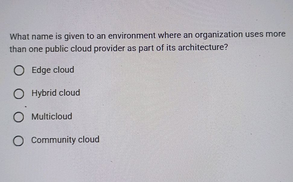 What name is given to an environment where