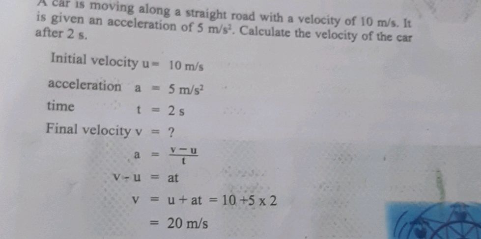 A car is moving along a straight road with a | StudyX