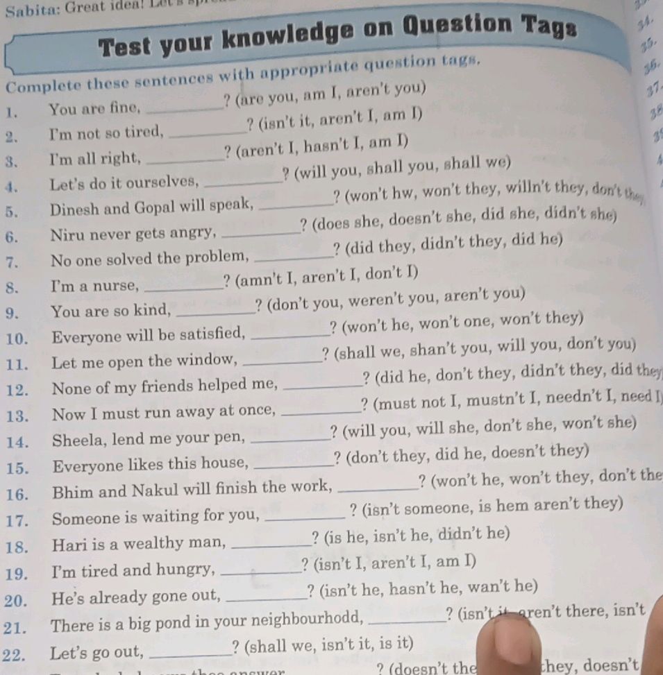 Complete these sentences with appropriate | StudyX