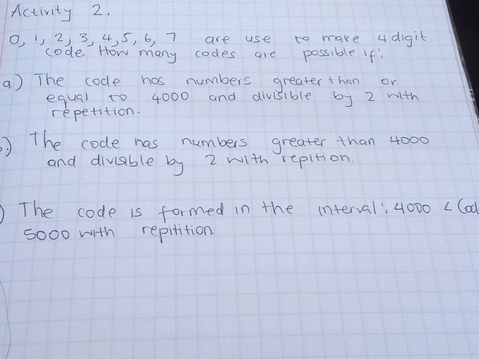 Activity 2. 0, 1, 2, 3, 4, 5, 6, 7 are use | StudyX