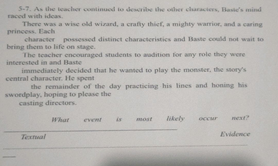 5-7. As the teacher continued to describe | StudyX