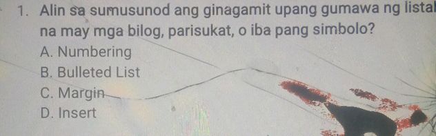 1. Alin sa sumusunod ang ginagamit upang | StudyX