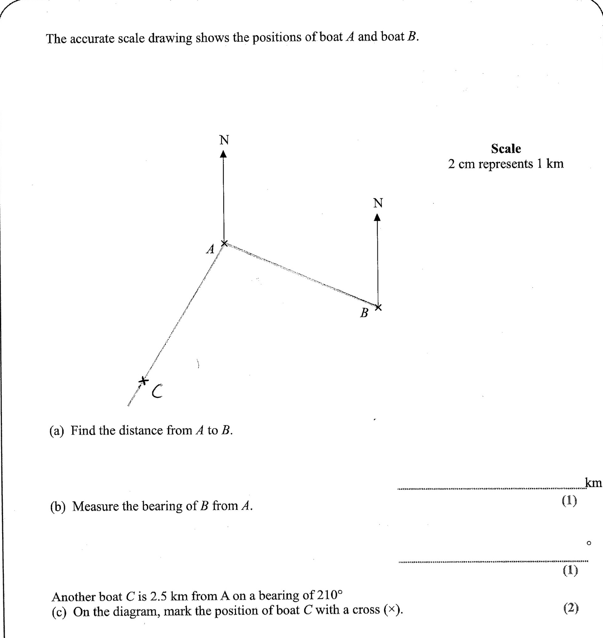 The accurate scale drawing shows the