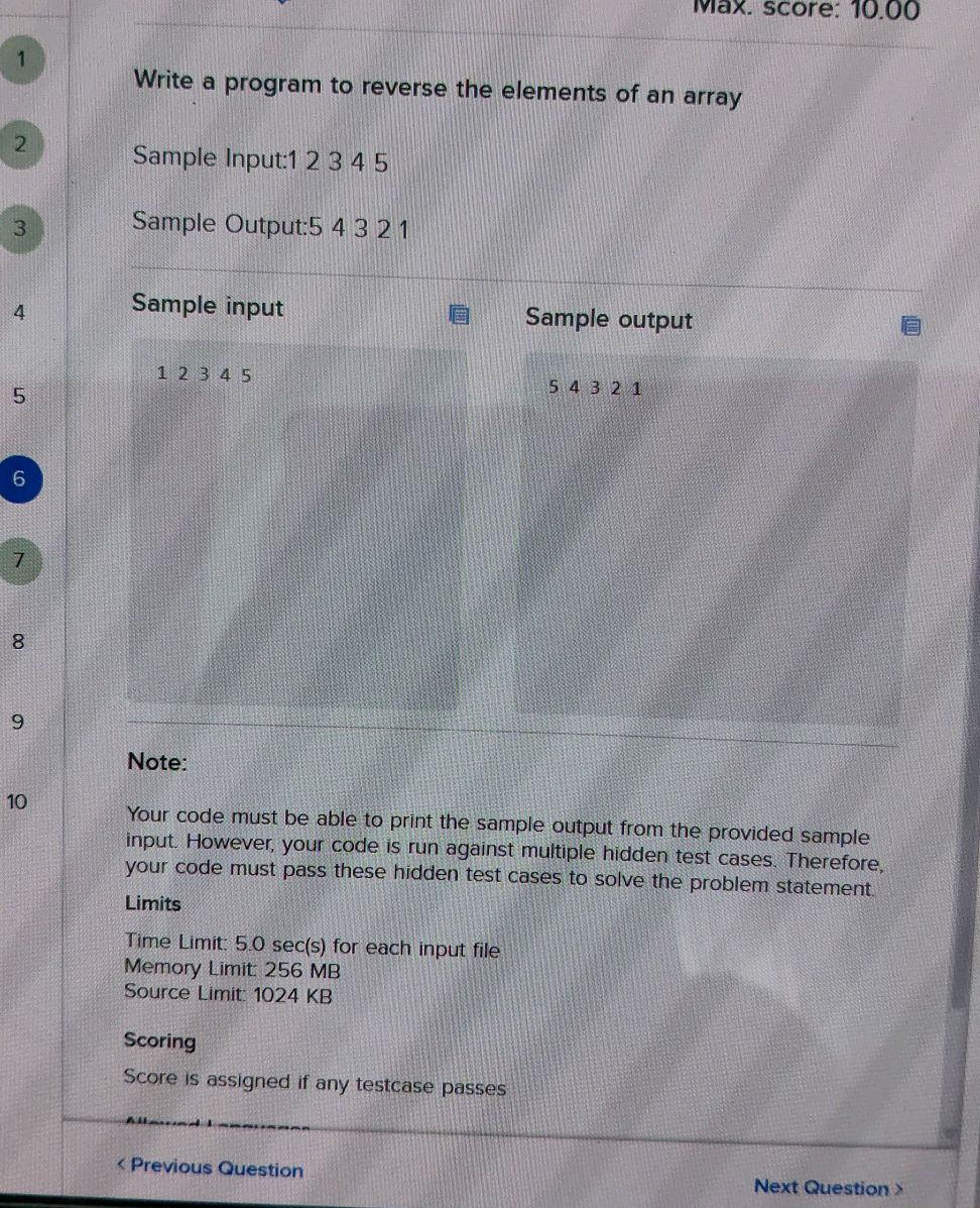 Write a program to reverse the elements of | StudyX
