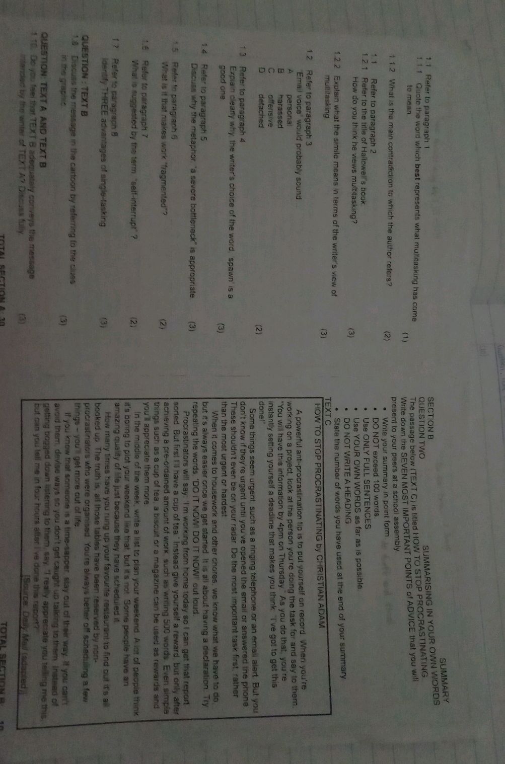 1.1 Refer to paragraph 1 1.1.1 Quote the