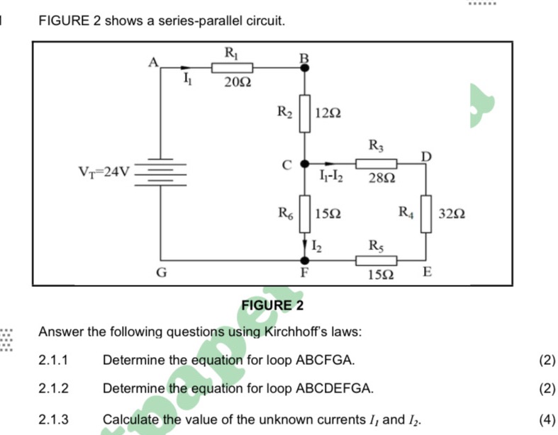 FIGURE 2 shows a series-parallel circuit. | StudyX