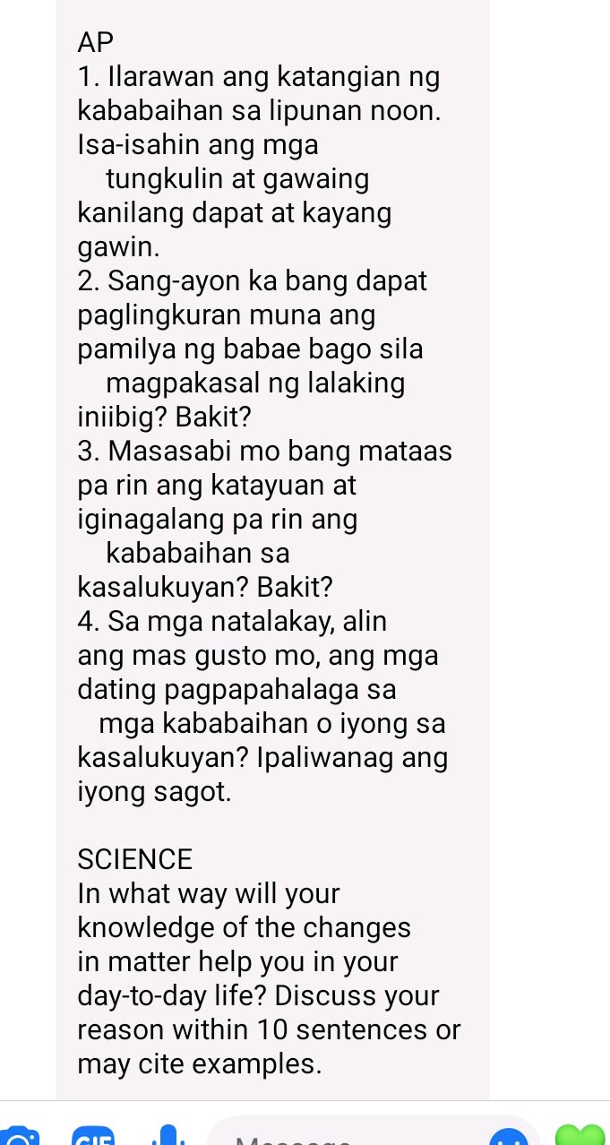 AP 1. Ilarawan ang katangian ng kababaihan