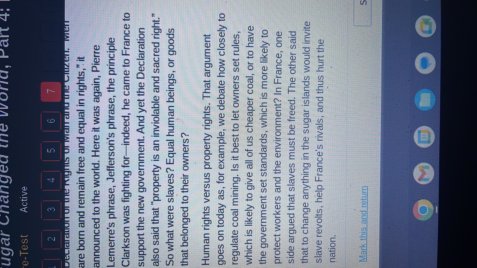 Read the passage from Sugar Changed the | StudyX