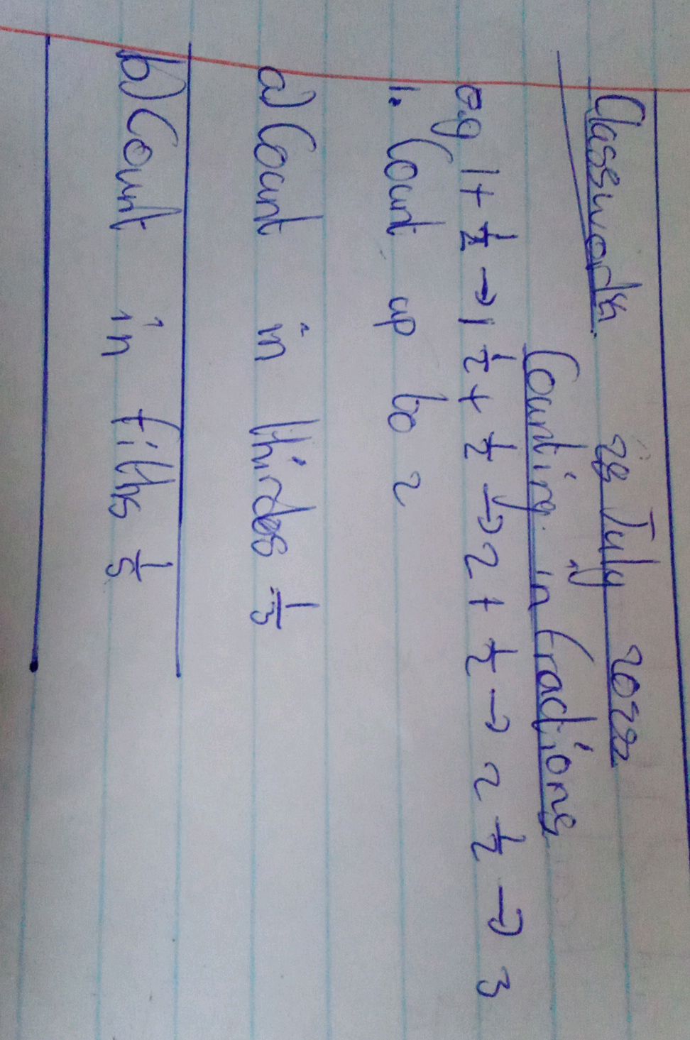 1. Count up to 2 a) Count in thirds $ | StudyX