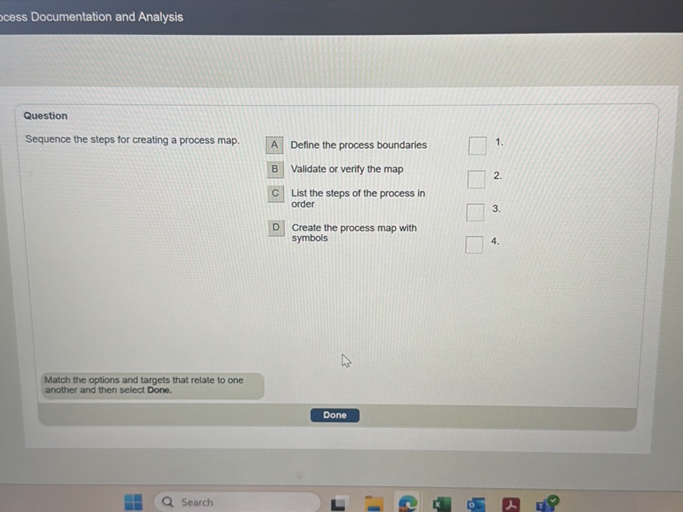 Sequence the steps for creating a process | StudyX