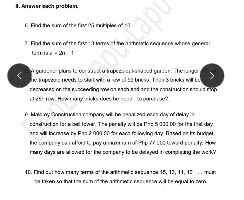 6. Find the sum of the first 25 multiples of | StudyX