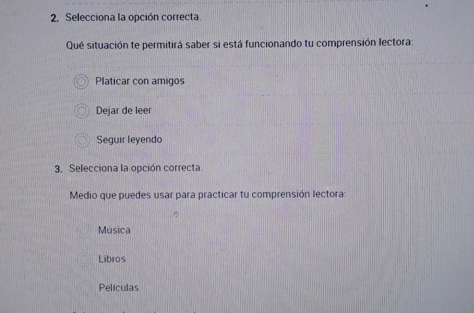 Selecciona la opción correcta. Qué situación